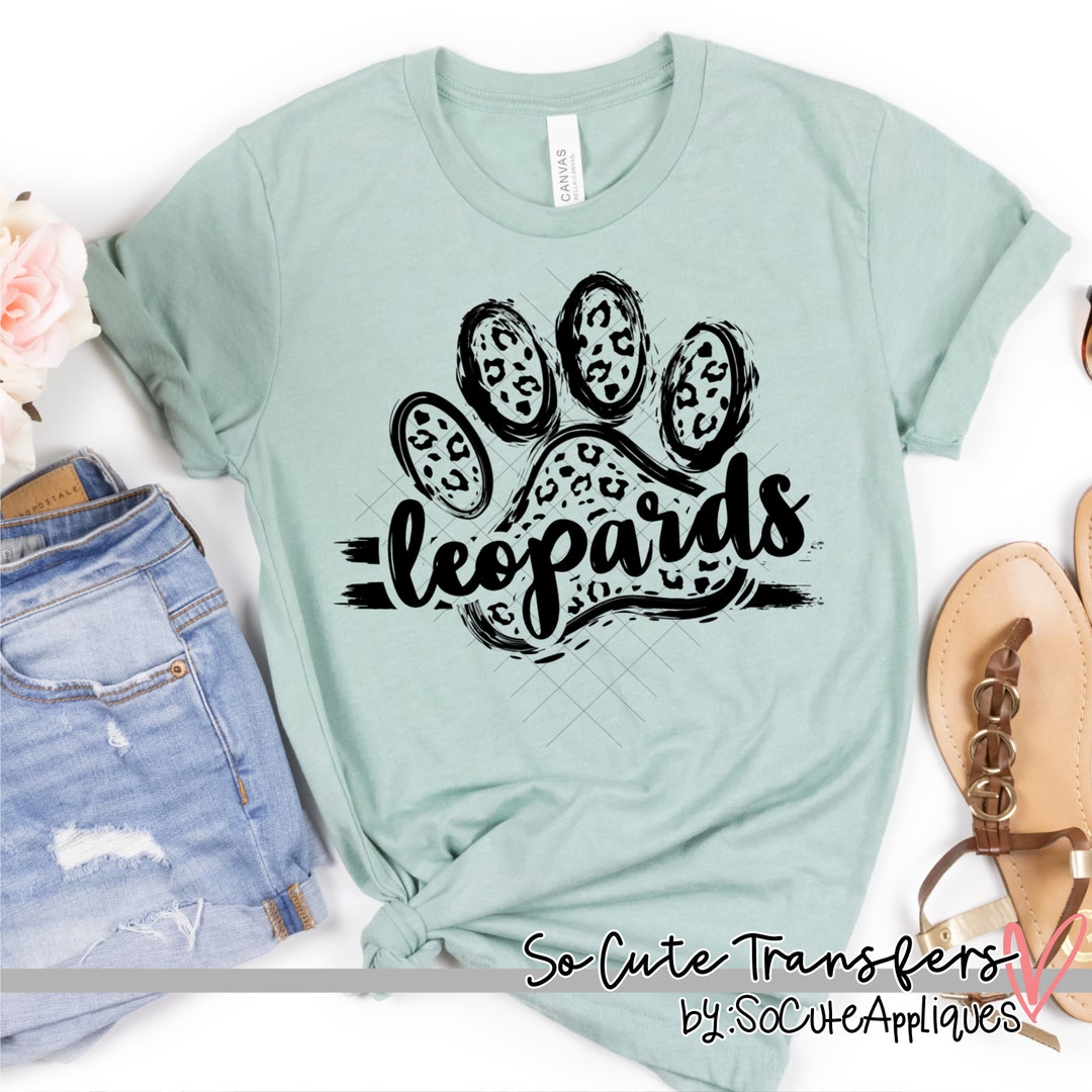 Leopard Paw Print DTF Transfer, T-shirt Design - Etsy