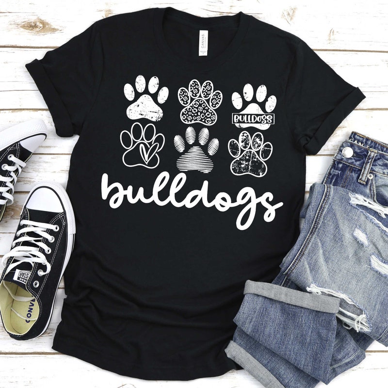 Bulldog Paw Print - Etsy
