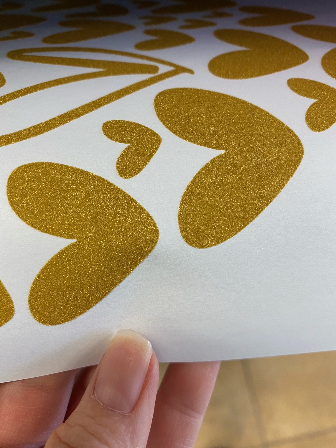 Metallic Gold Heart of Hearts Screen Print Transfer, T-shirt Transfer ...