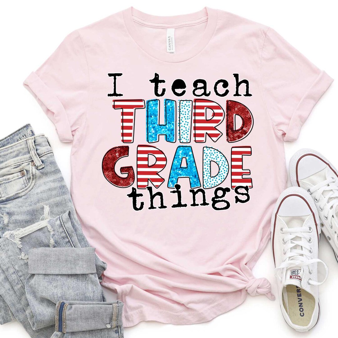 Third Grade Teacher DTF Transfer, Reading, DTF Transfer, School Design ...