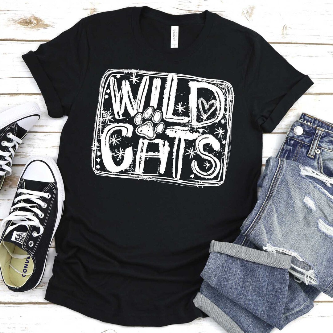 Wildcats Graffiti Screen Print Transfer, T-shirt Transfer, --NOT a ...