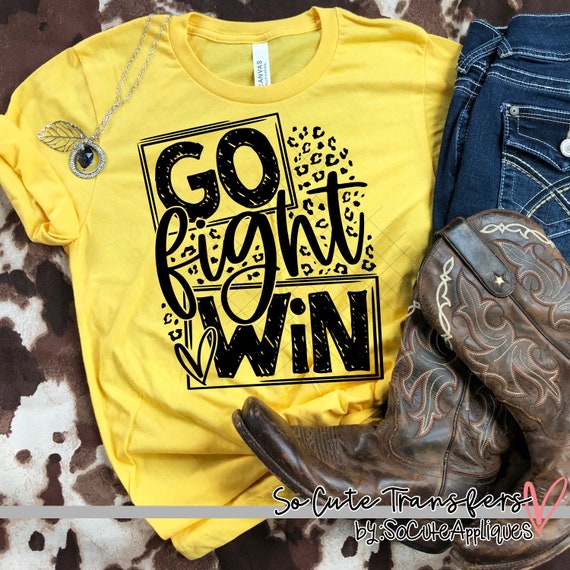 Go Fight Win Screen Print Transfer Baseball Football - Etsy