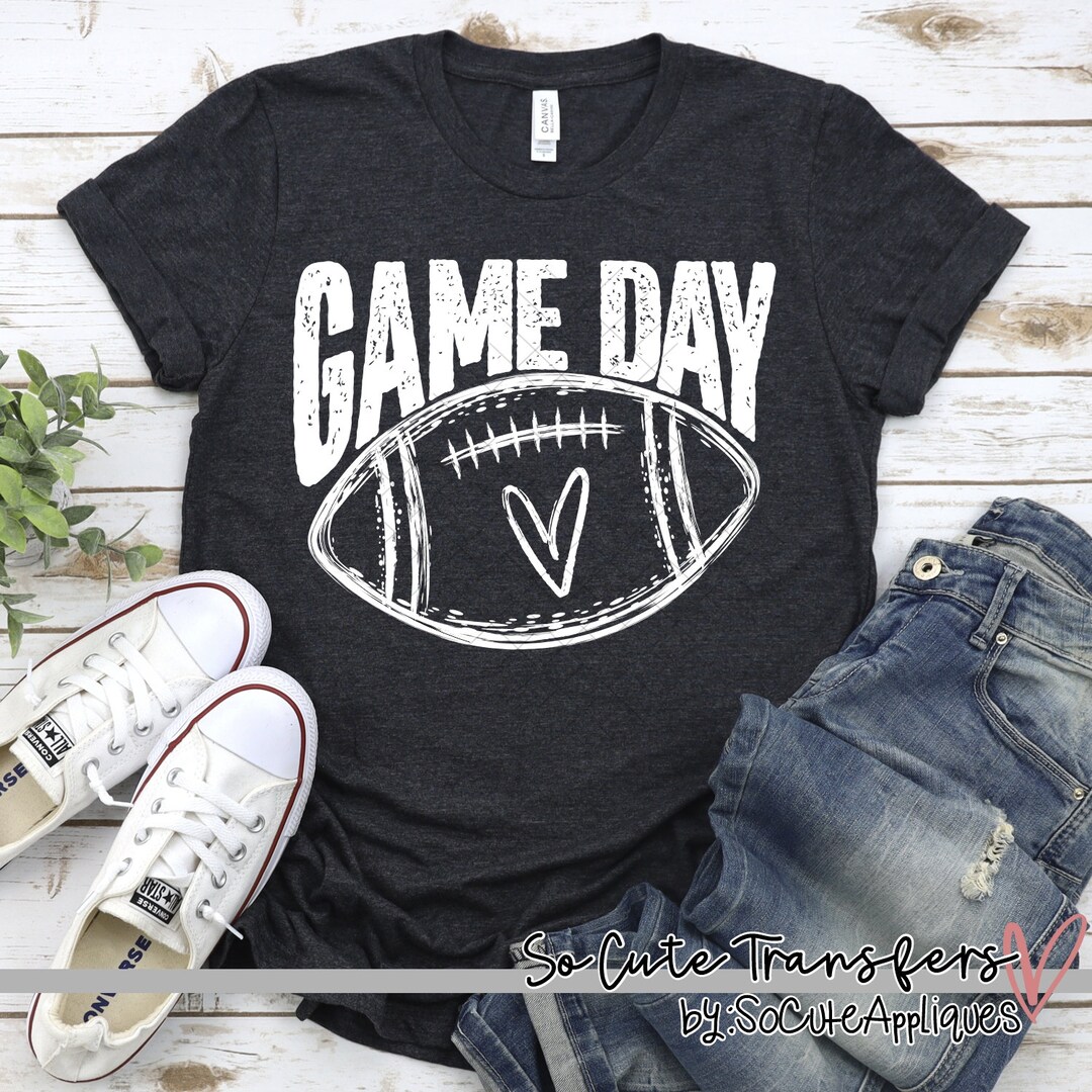 Game Day WHITE Screen Print Transfer, T-shirt Transfer, --NOT a Digital ...