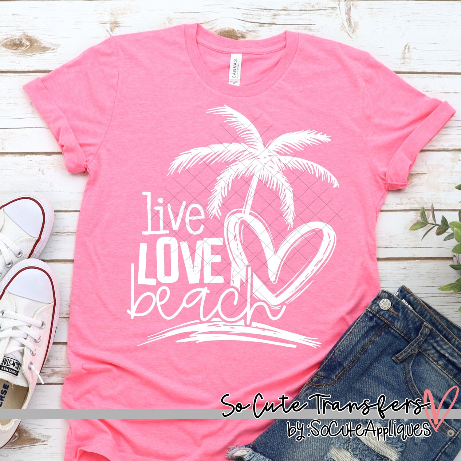 Live Love Beach Screen Print Transfer Plastisol Ink - Etsy