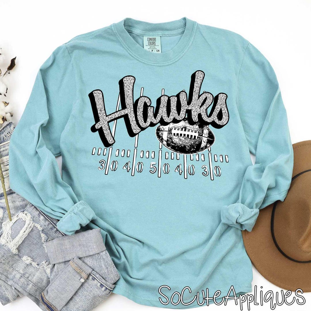 Hawks Football Field DTF Transfer, Mascot Apparel - Etsy