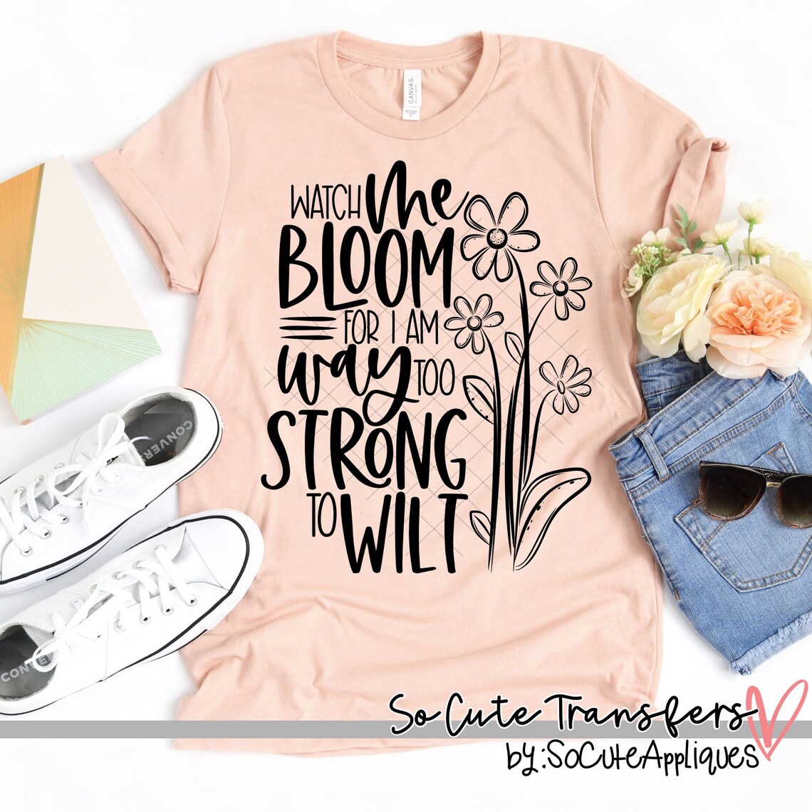 Watch Me Bloom BLACK Screen Print Transfer Plastisol Inknot - Etsy