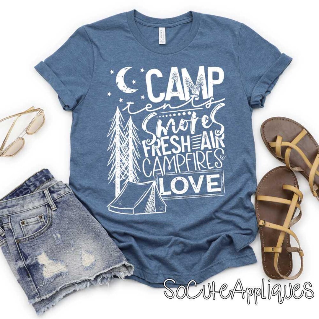 Camp Tents Smores DTF Transfer, Funny Shirt Design - Etsy