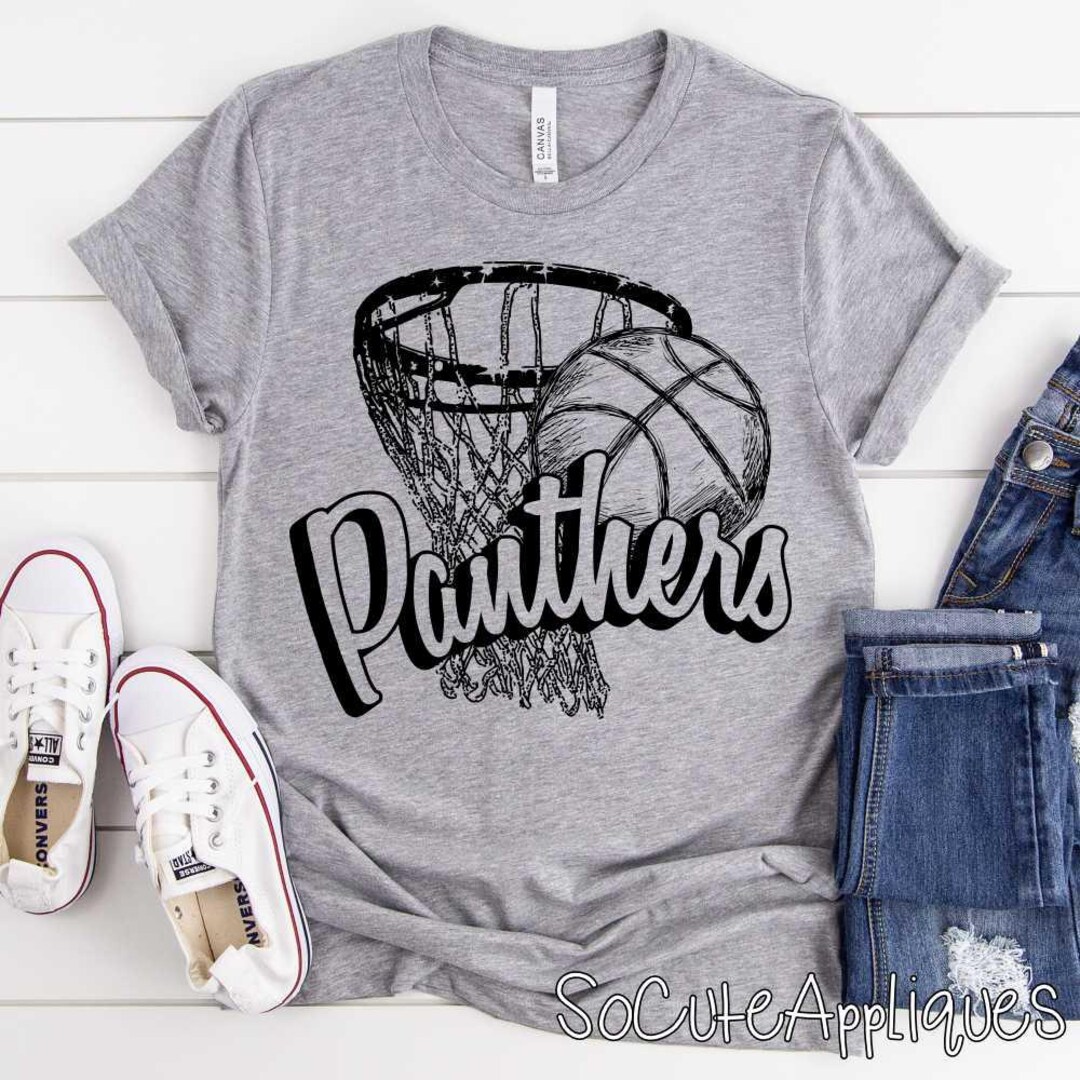 Panthers Basketball Stripes DTF Transfer, Pick Your Color, Ready to ...