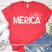 Merica WHITE Screen Print Transfer, 4th of July, Fireworks Transfer, T ...