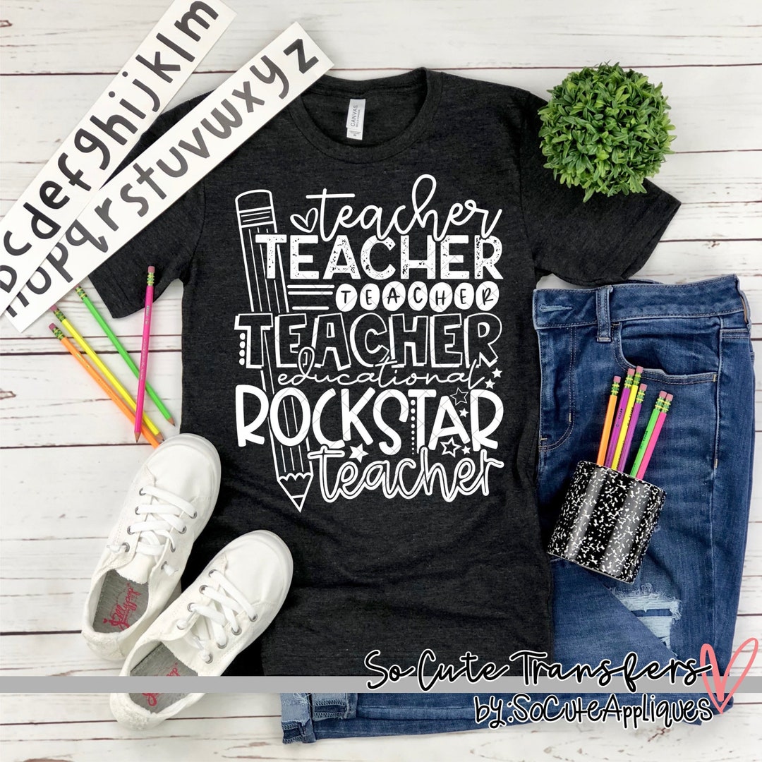 Teacher Screen Print Transfer, T-shirt Transfer--not a Digital File ...