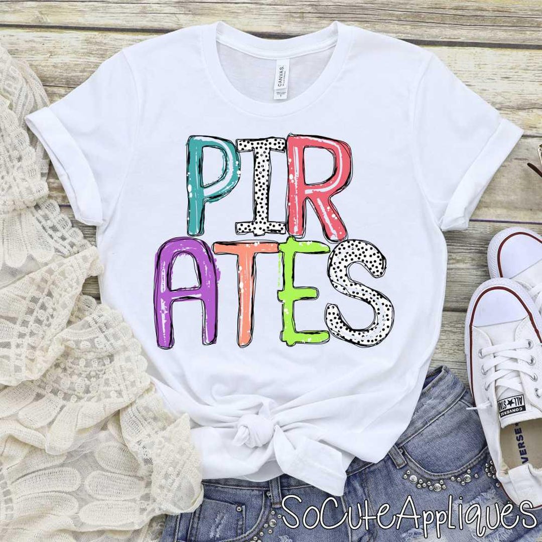 PIRATES Polka Dot Back to School DTF Transfer, T-shirt Transfer ...