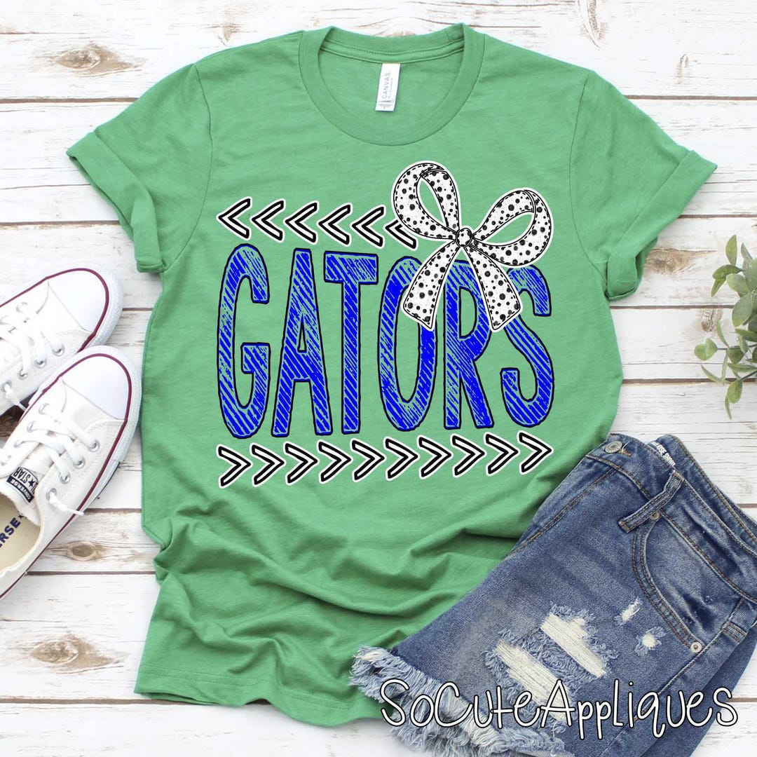 Gators Bow DTF Transfer, Mascot Team Spirit, Ready to Press - Etsy