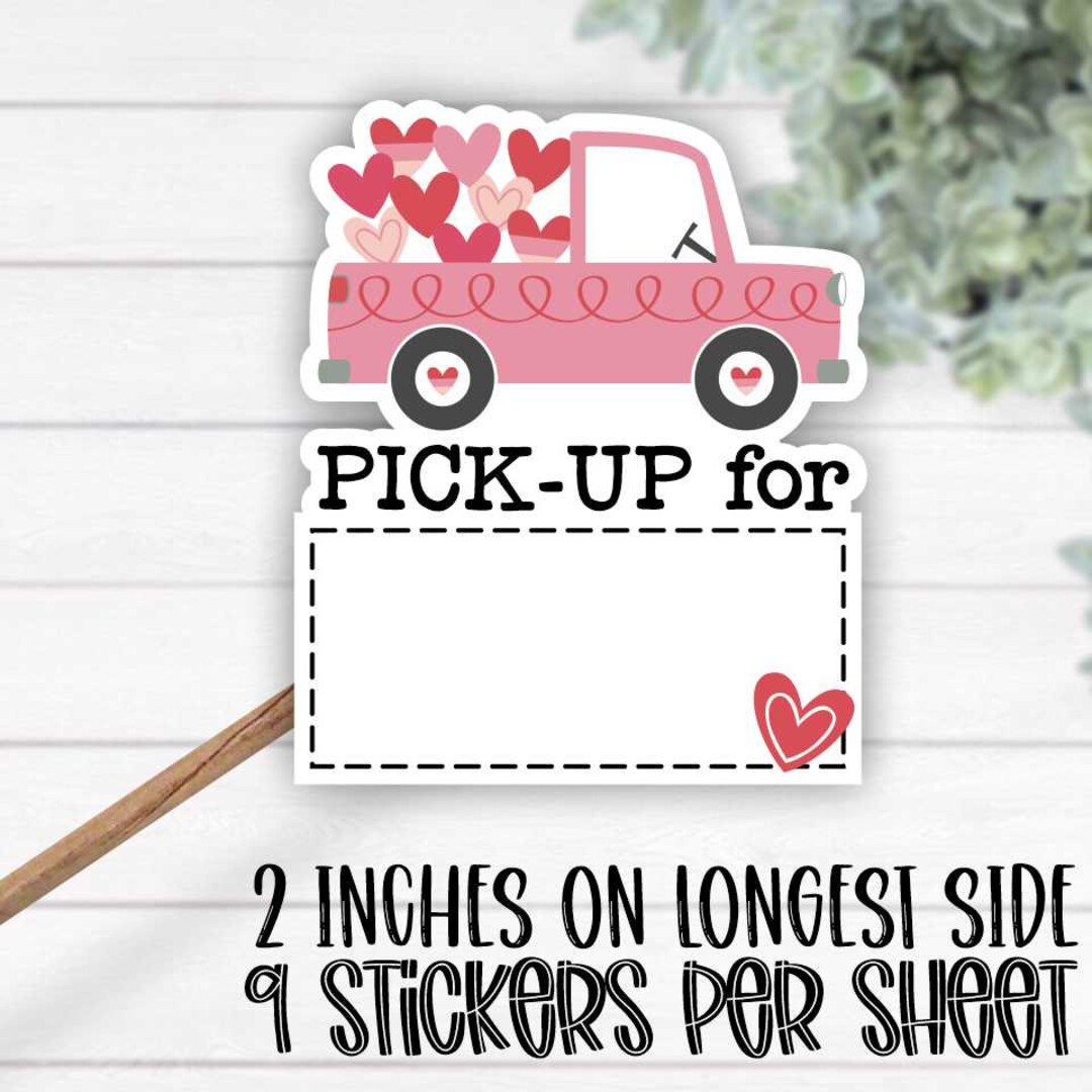Valentines Truck Stickers, Small Business Packaging, Waterproof Vinyl ...