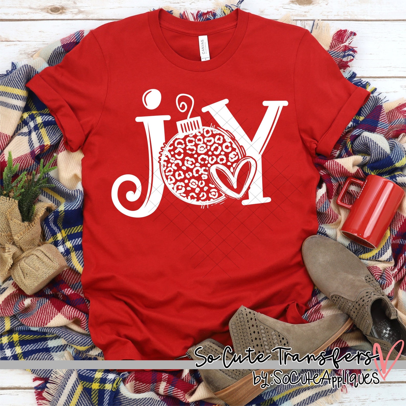 Joy Leopard Ornament Screen Print Transfer, T-shirt Transfer--not a ...