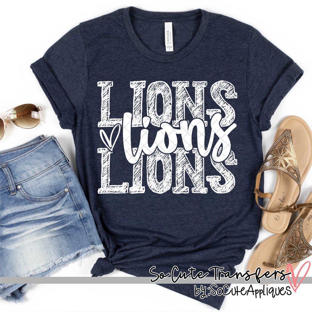 Lions Screen Print Transfer, T-shirt Transfer, --NOT a Digital File ...