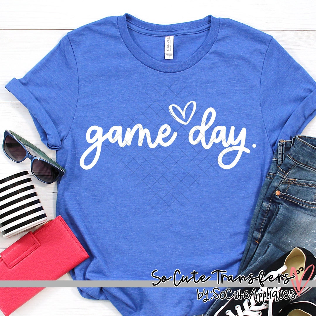 Game Day. Screen Print Transfer, WHITE, T-shirt Transfer--not a Digital ...