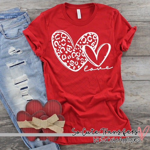 Love Double Heart Screen Print Transfer Plastisol Ink | Etsy
