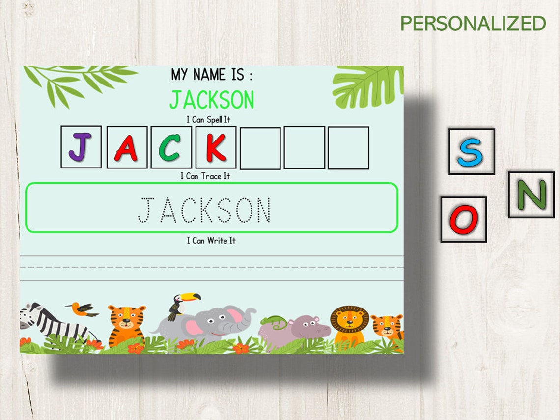Personalized Name Tracing Printable Worksheet, Learning Binder ...