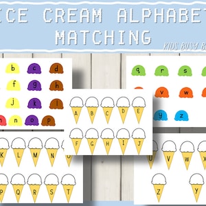Upper and Lowercase Matching| Ice Cream Cone Theme, Alphabet Matching ...