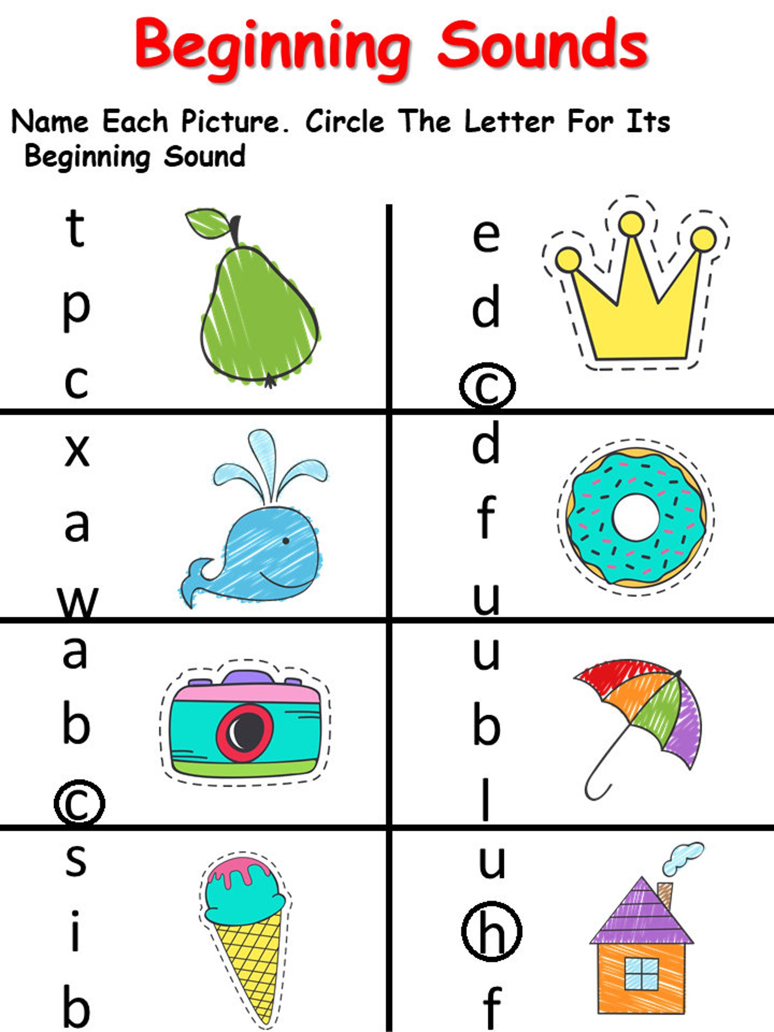 Beginning Sounds, Phonics,kindergarten Learning Phonics, Printable CVC ...