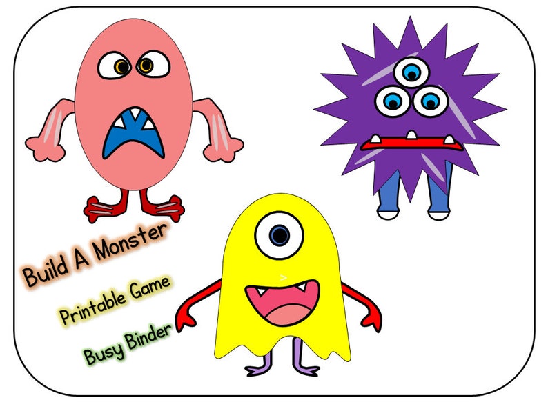 Monster Creator Kit ,busy Binder Game,toddler Busy Binder, Learning ...