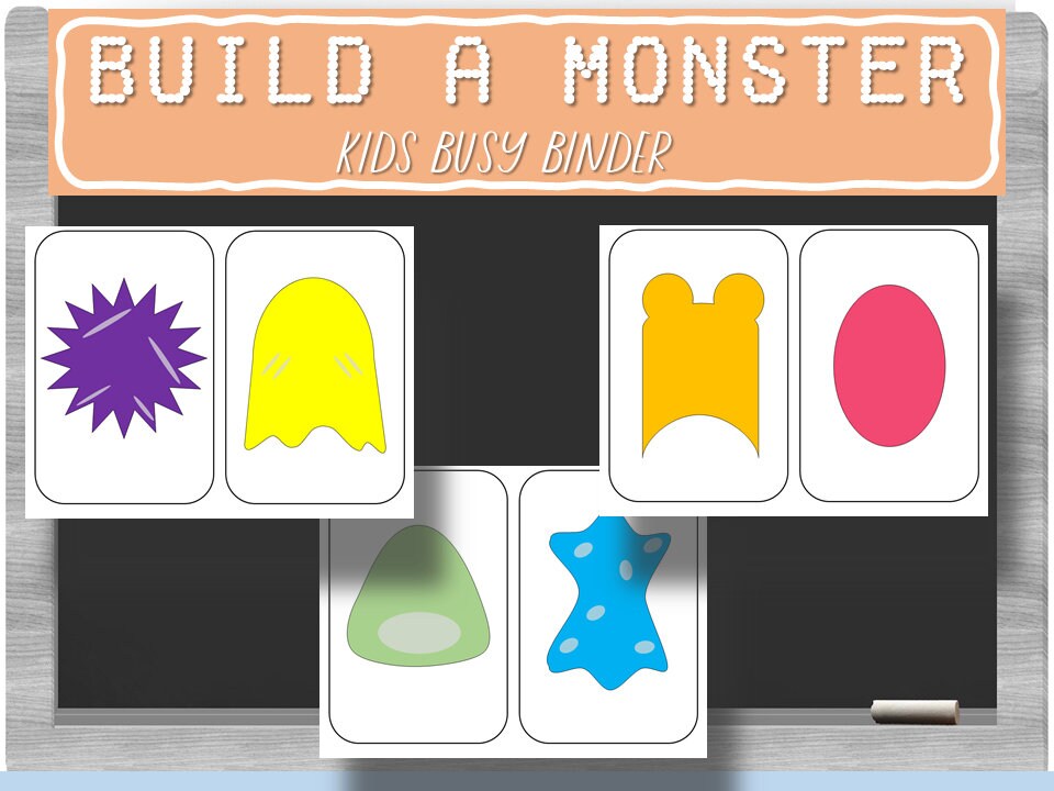 Monster Creator Kit ,busy Binder Game,toddler Busy Binder, Learning ...