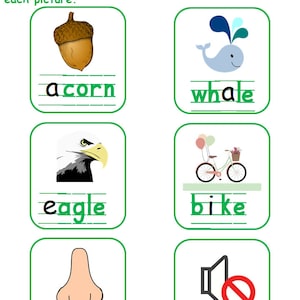 Learning Vowels, Vowel Sounds, Preschool Kindergarten Learning ...