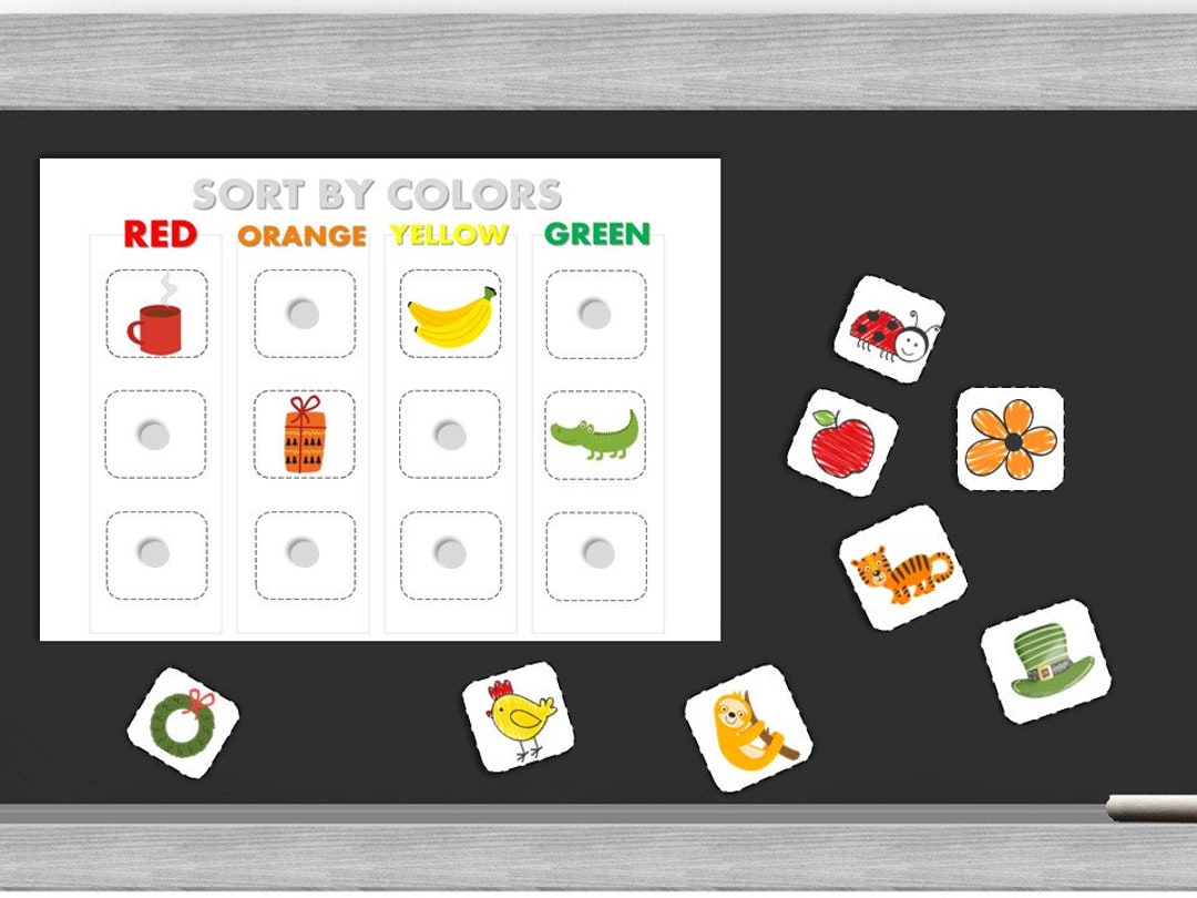 Sort by Colors Printable, Busy Binder, Printable Activity, Color ...