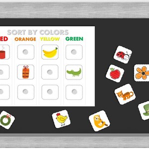 Sort by Colors Printable, Busy Binder, Printable Activity, Color ...