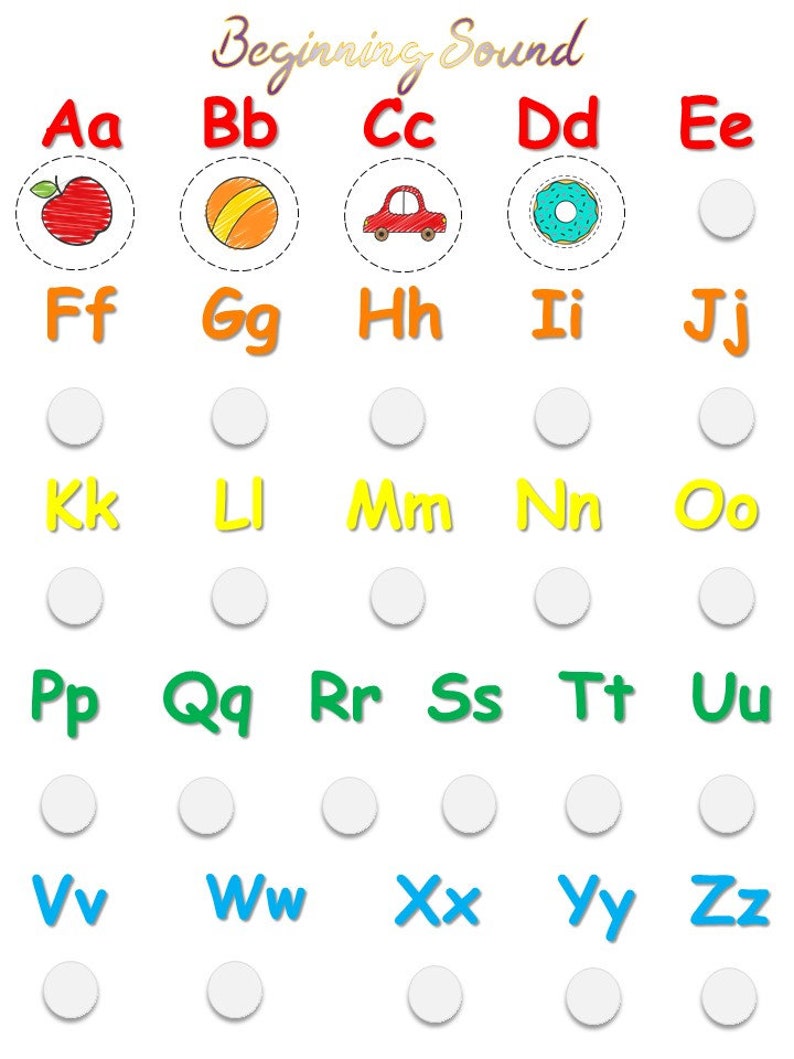 Beginning Sounds, Printable Alphabet Game, Kindergarten Activities, Pre ...
