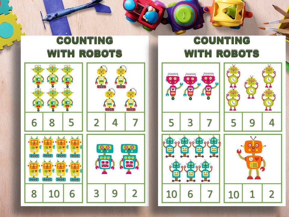 Robot Theme Printable Kids Activities, Worksheets for Preschool Kids ...
