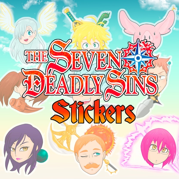 Seven Deadly Sins Stickers - Etsy