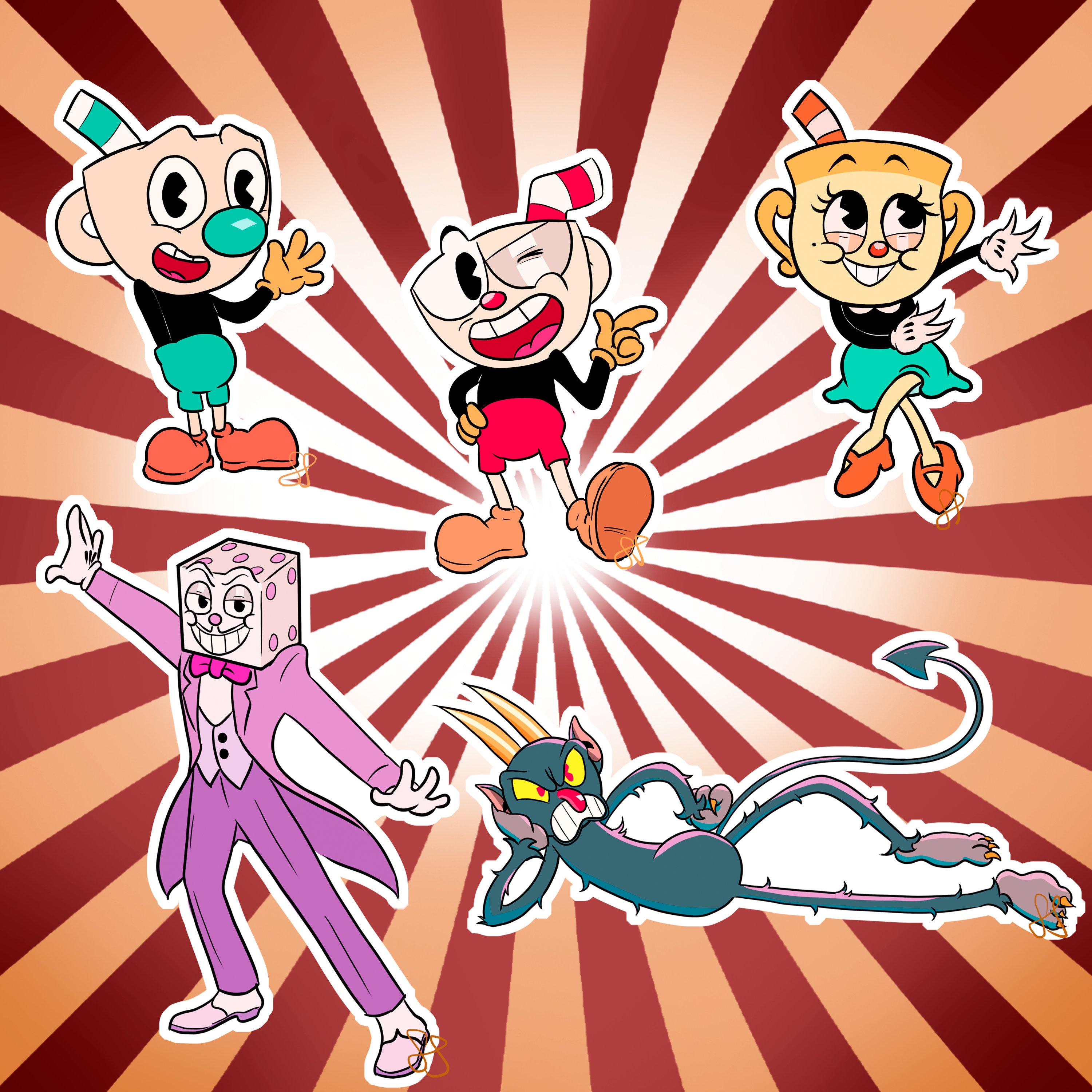 Cuphead Stickers - Etsy