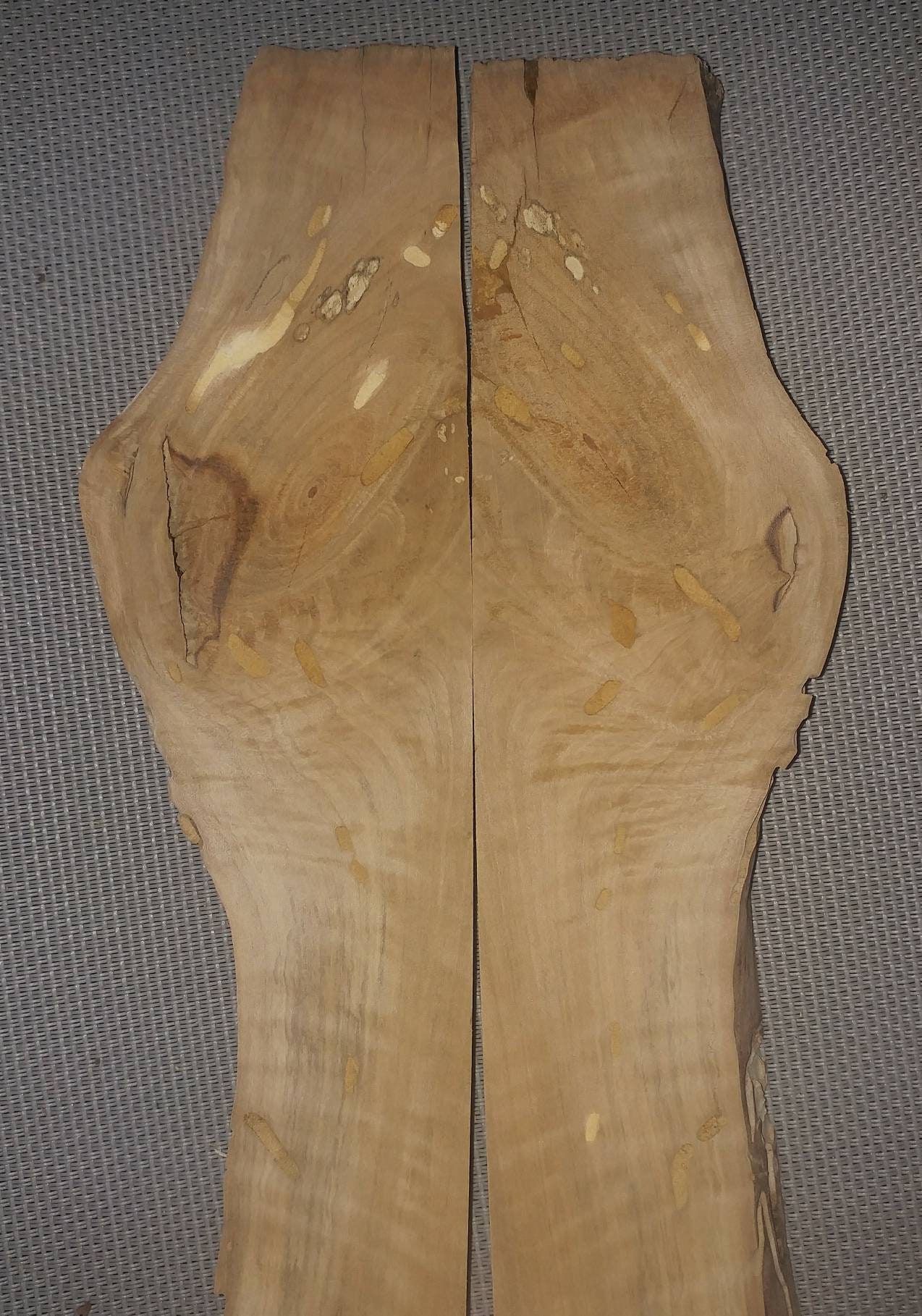 Live Edge Highly Figured Pear lumber as matched pairs wormy | Etsy