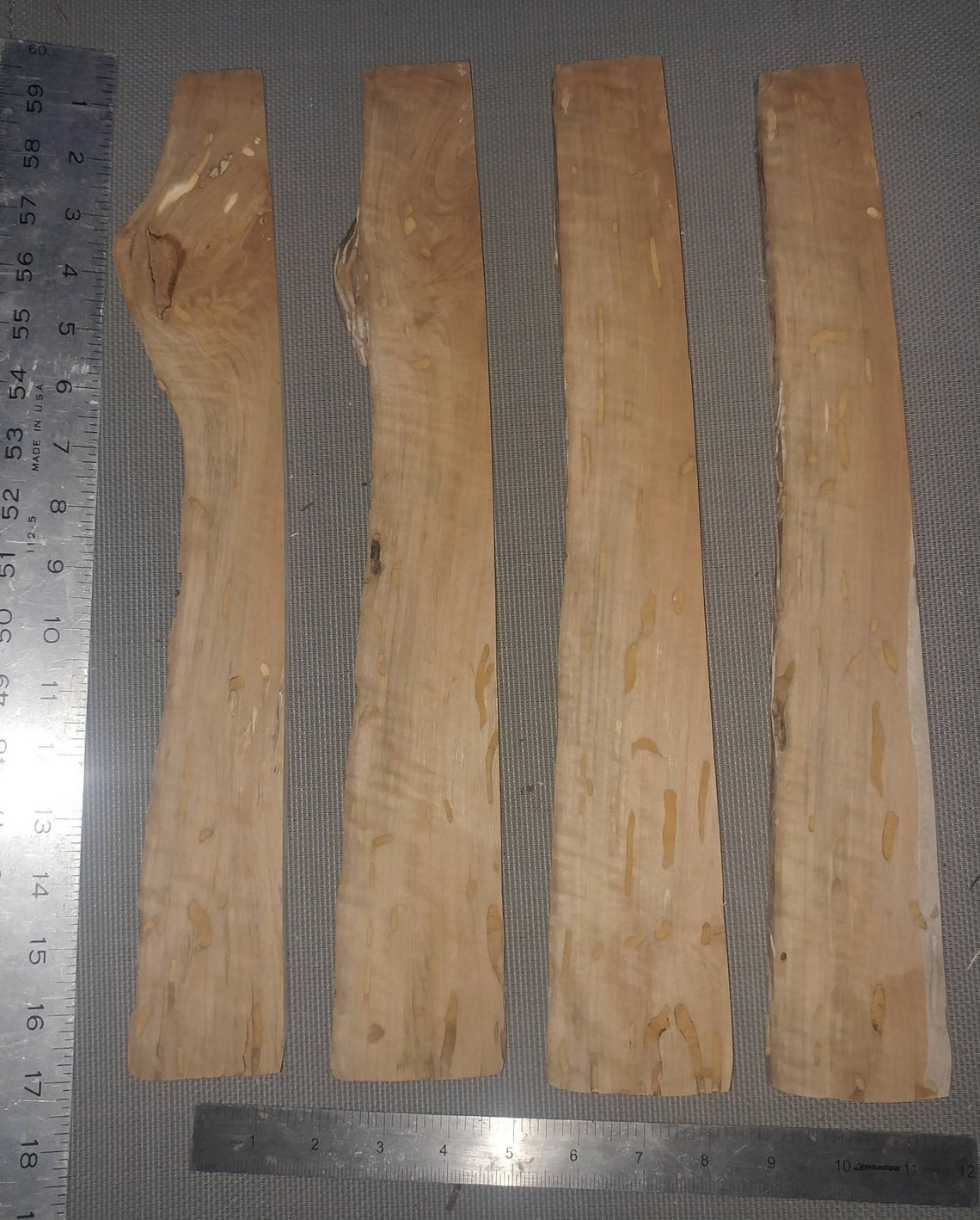 Live Edge Highly Figured Pear Lumber as Matched Pairs Wormy | Etsy