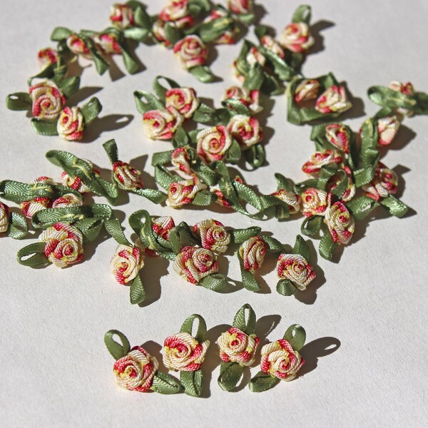 Small Ribbon Flowers - Etsy