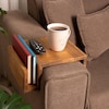 Couch Arm Rest Table With Magazine Stand, Modern Wood Armrest Table ...