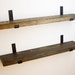 Farmhouse Shelf With Industrial Metal Brackets | Custom Size Floating ...