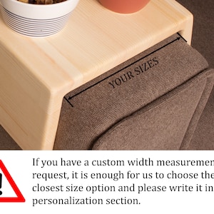 Handcrafted Wood Armrest Table, Simple and Functional Couch Tray, Sofa ...
