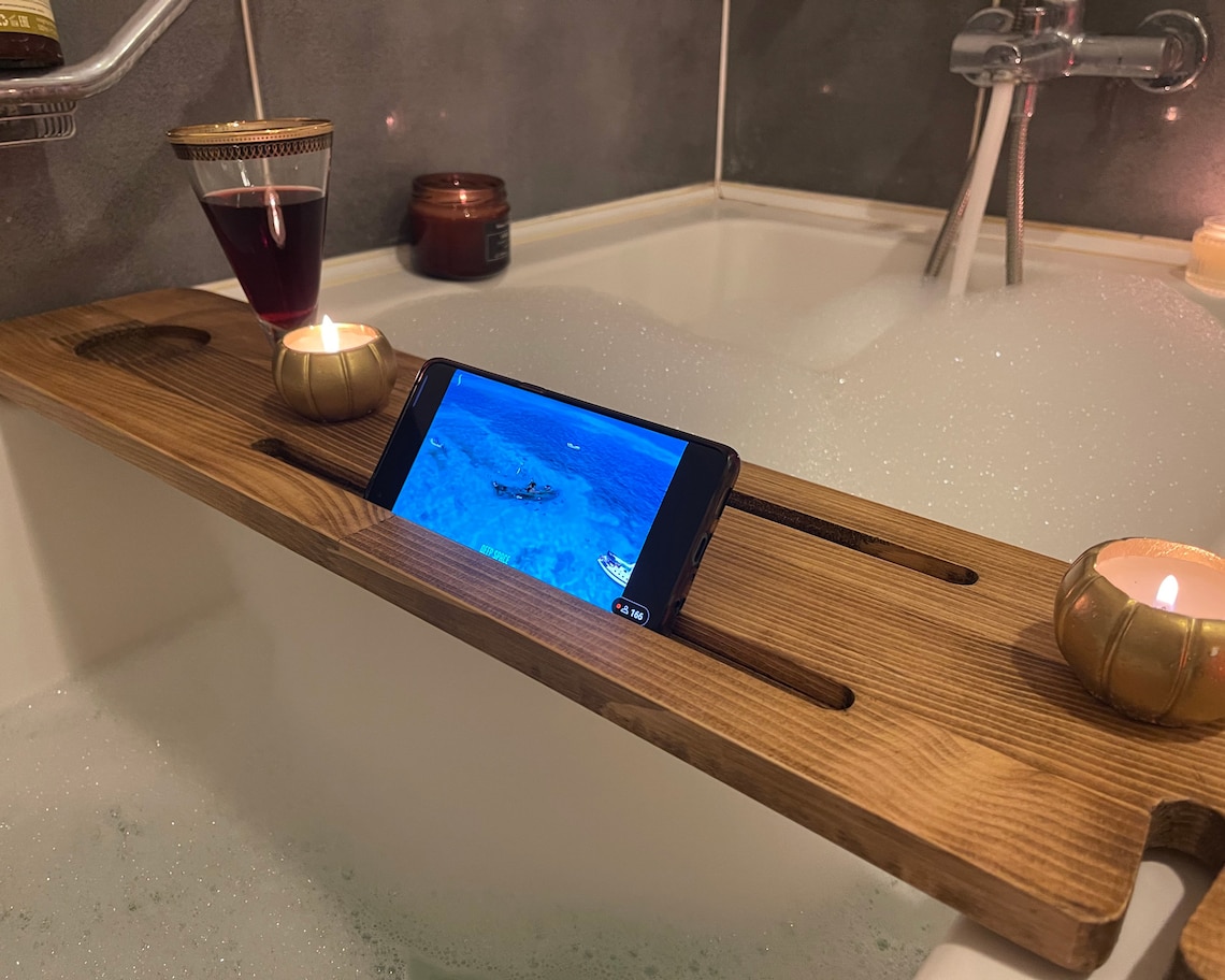 Wood Bath Tub Tray Bath Caddy Handmade Tub Tray Bath Tray - Etsy