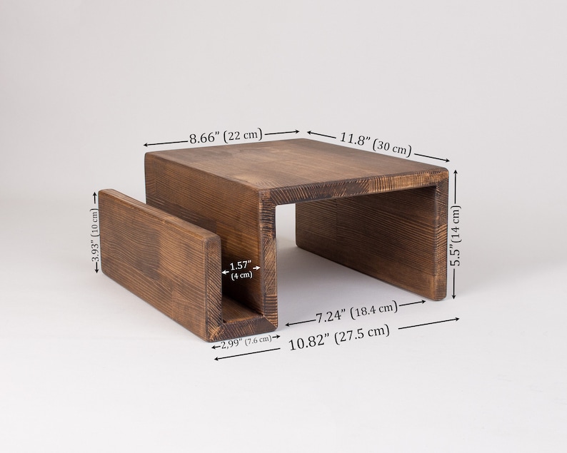 Couch Arm Rest Table With Magazine Stand Modern Wood Armrest - Etsy Canada