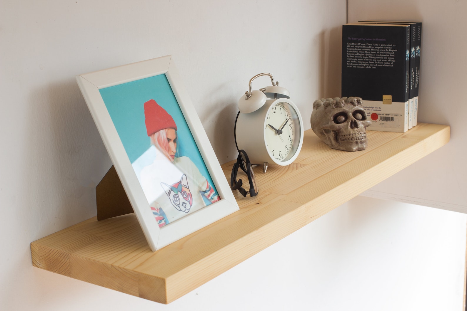 Custom Size Floating Wooden Shelves With Brackets Hardware Included ...