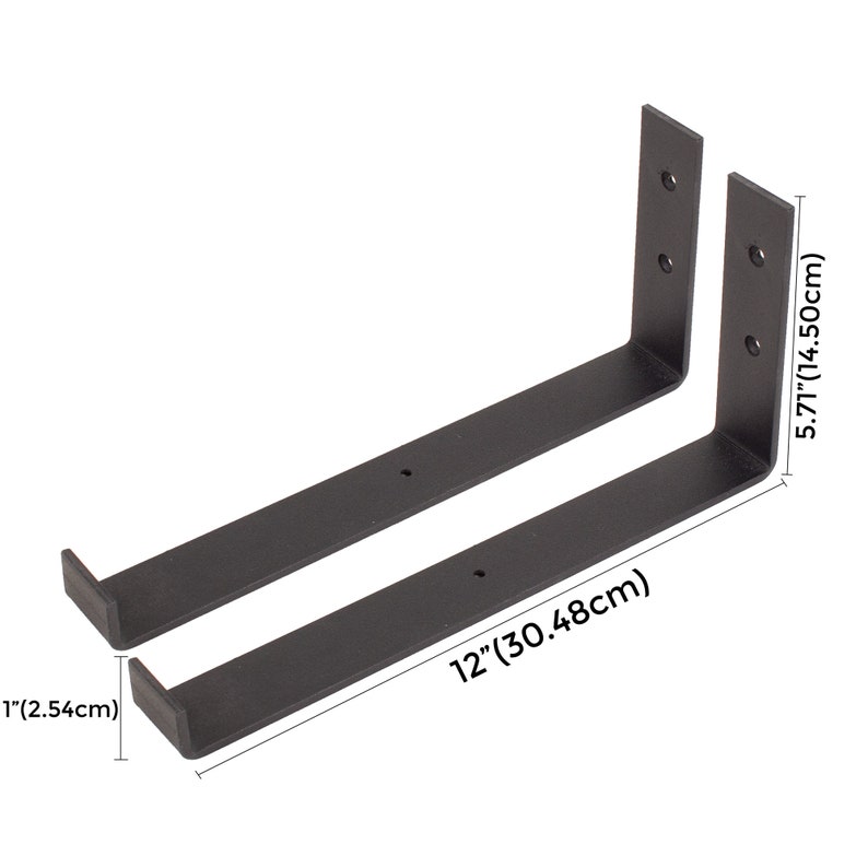 Premium Heavy Duty J Bracket for Floating Shelf, Metal Shelf Brackets ...
