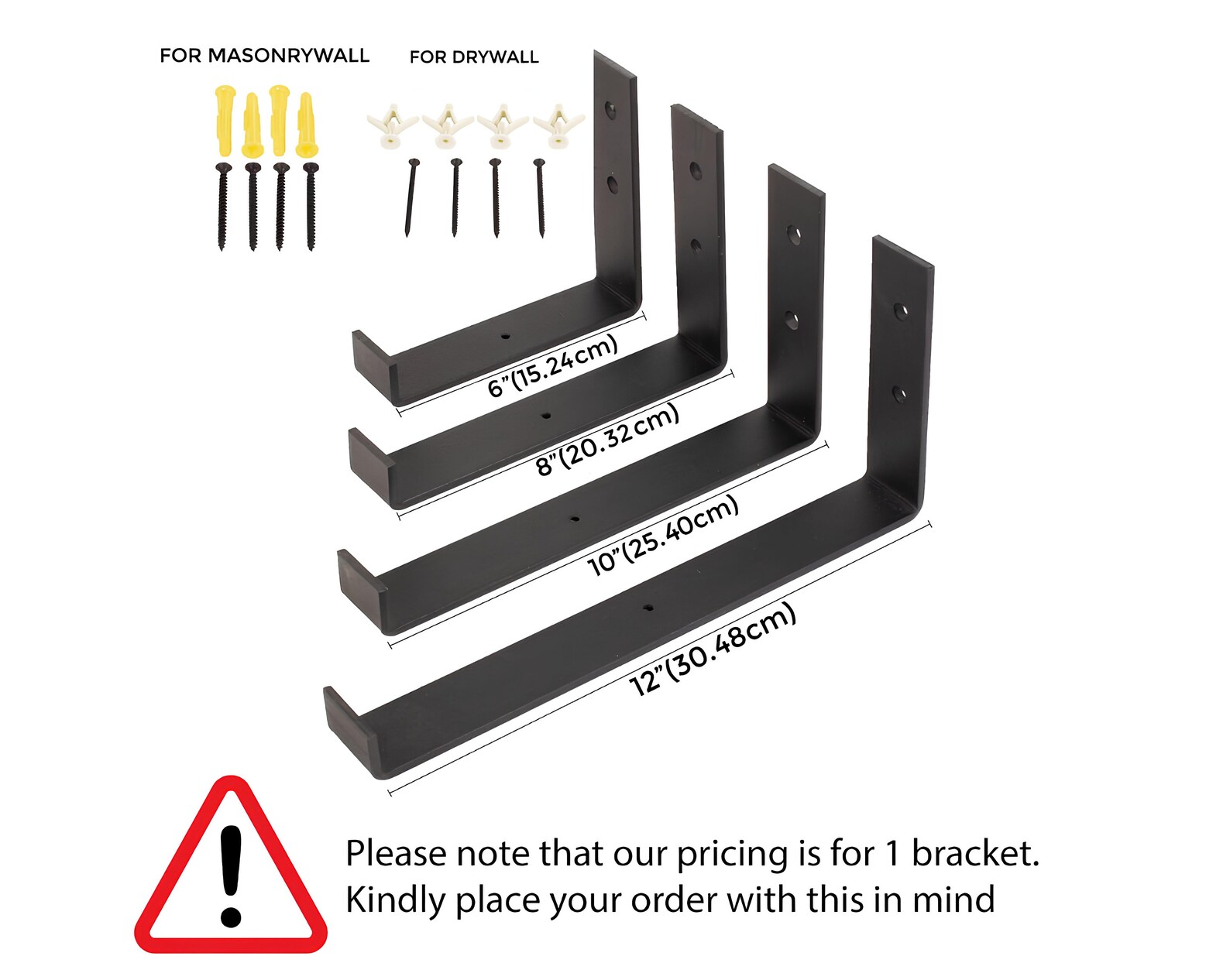 Premium Heavy Duty J Bracket for Floating Shelf, Metal Shelf Brackets ...
