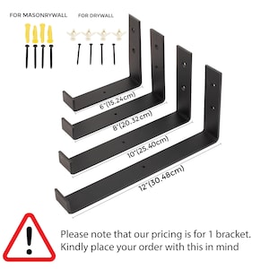 Premium Heavy Duty J Bracket for Floating Shelf, Metal Shelf Brackets ...