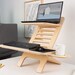 Adjustable Midi Wood Laptop Stand - Standing Desk Converter ...