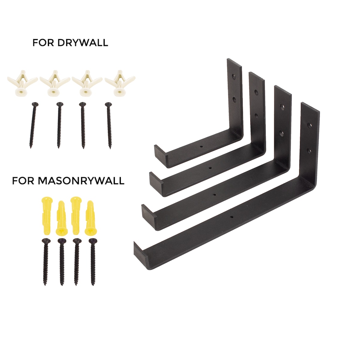 Premium Heavy Duty J Bracket for Floating Shelf, Metal Shelf Brackets ...