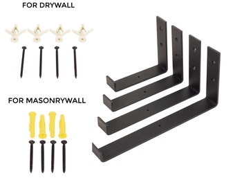 Custom Size Floating Wooden Shelves With Brackets Hardware Included ...