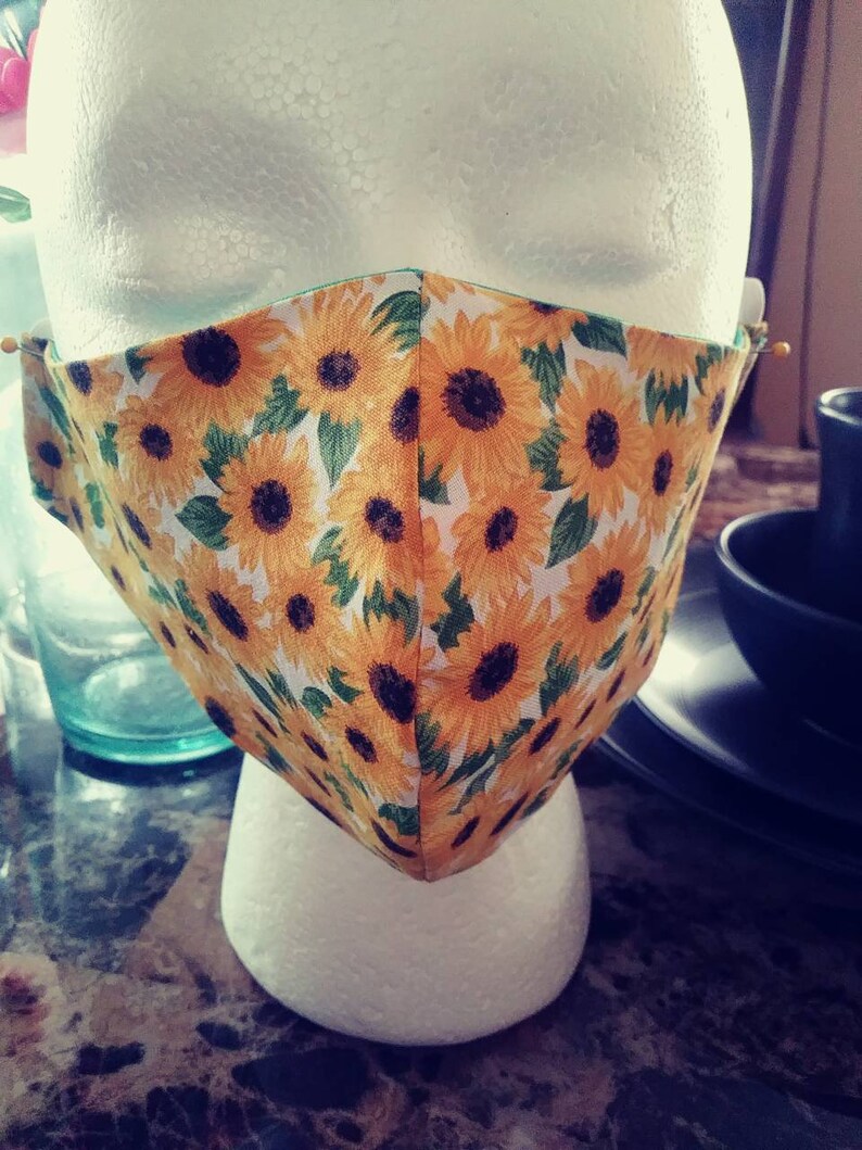 Sunflower Face Mask - Etsy