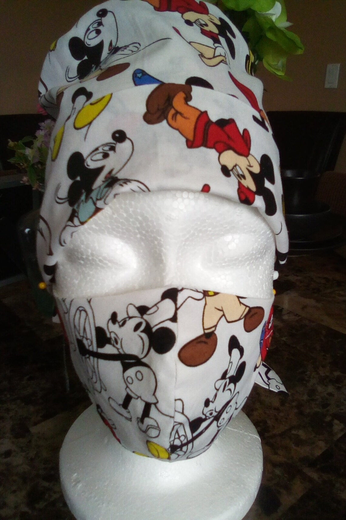 Mickey Mouse Head Wrap & Face Mask kids - Etsy